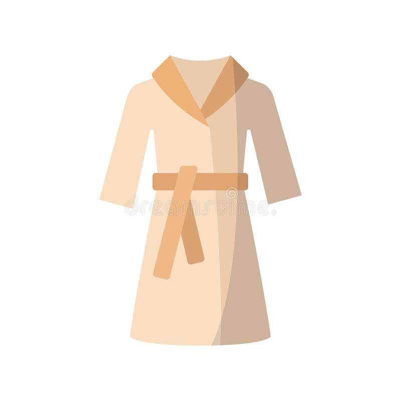 Bathrobe Bathroom Icon Vector Basic Design Simple and Modern Stock Vector - Illustration of belt ...