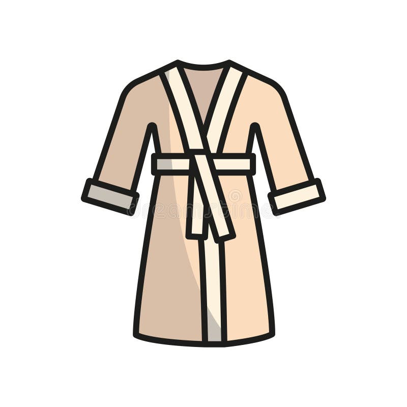 Bathrobe Bathroom Icon Vector Basic Design Simple and Modern Stock Vector - Illustration of robe ...
