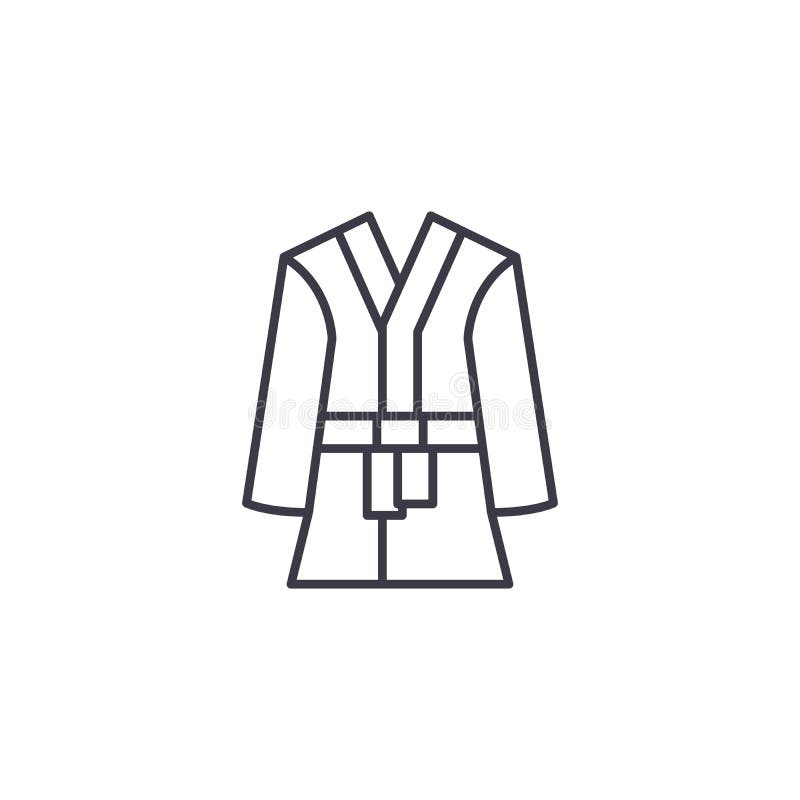 Bathrobe Linear Icon Concept. Bathrobe Line Vector Sign, Symbol ...