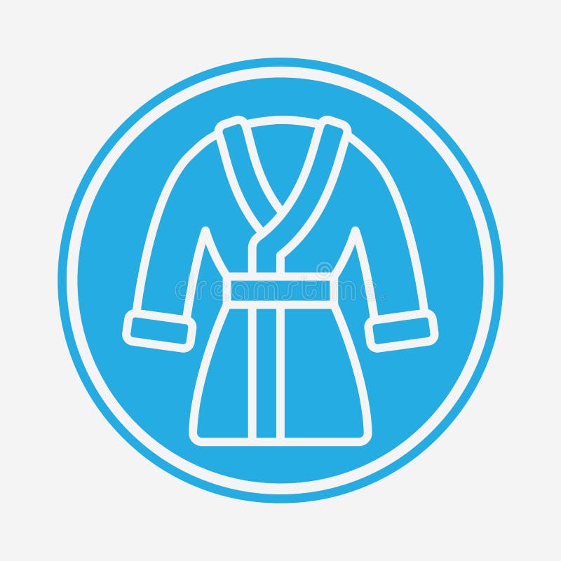 Bathrobe Vector Icon Sign Symbol Stock Illustration - Illustration of ...