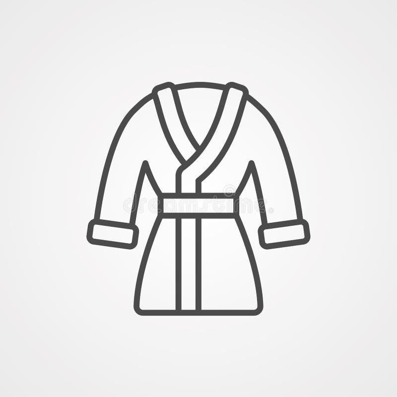 Bathrobe Vector Icon Sign Symbol Stock Illustration - Illustration of ...