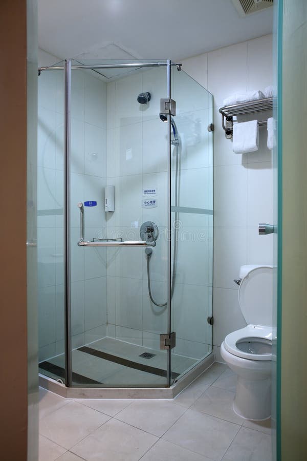 Custom Bathroom with Green Glass Countertops Stock Photo - Image of ...