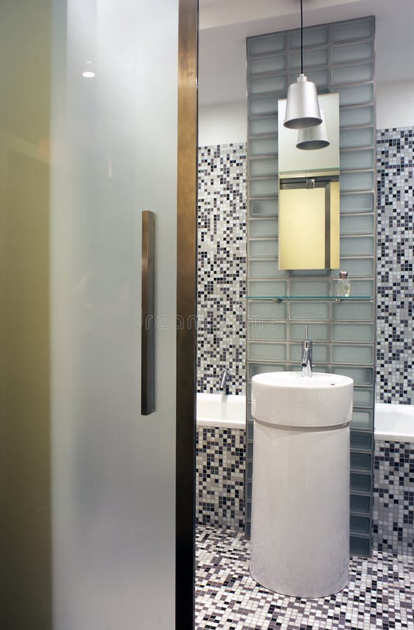 Modern Bathroom stock image. Image of sink, designer, show - 1317897