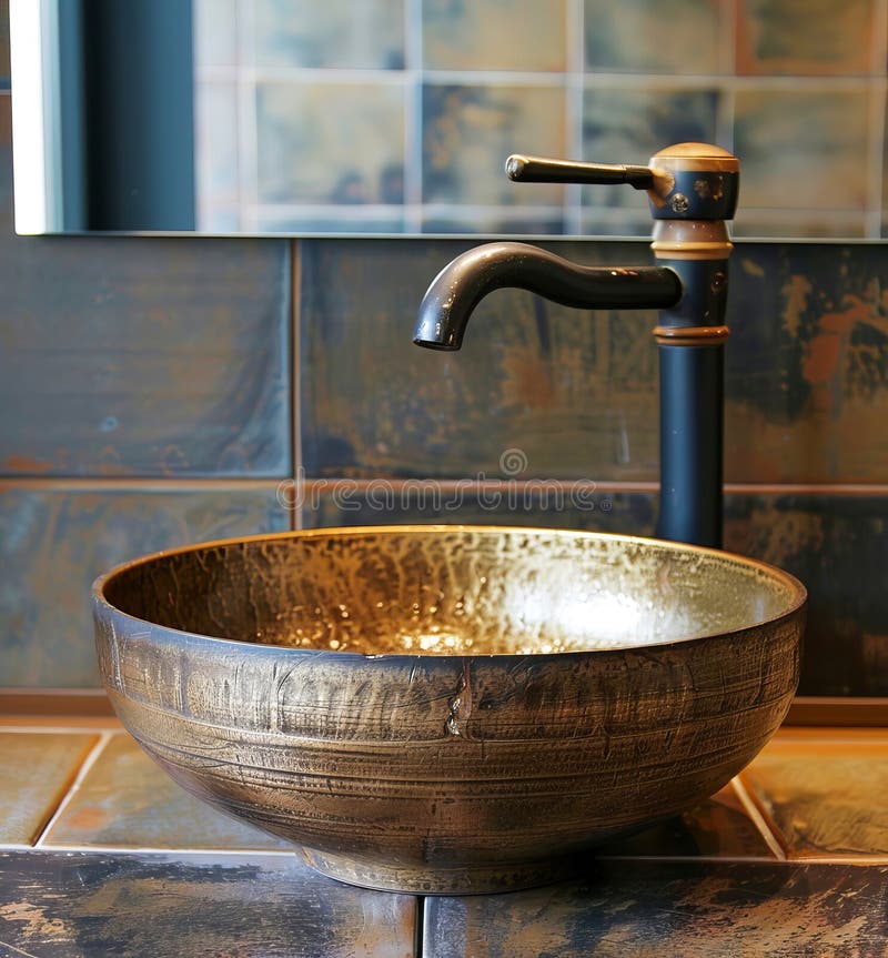 Bathroom Basin Mixer, Scandinavian Design. AI Generated Stock ...