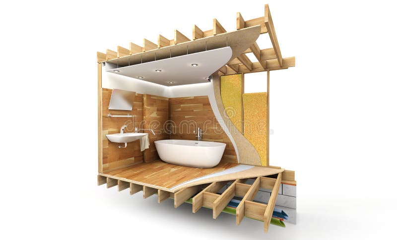 Bathroom building details stock illustration. Illustration of ...