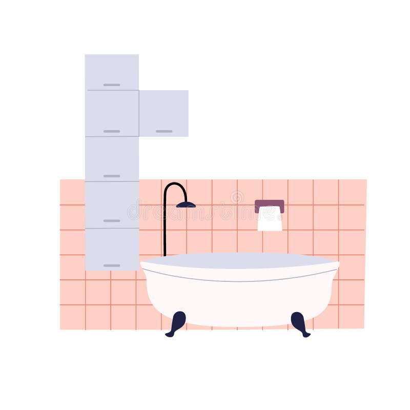 Bathroom Cartoon Vector Illustration Stock Illustration - Illustration ...