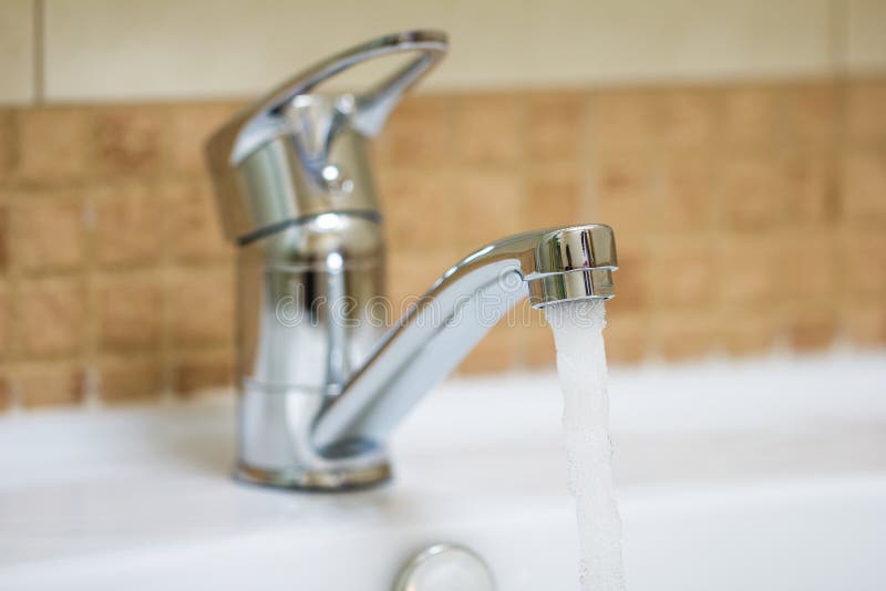 Kitchen Chrome tap stock photo. Image of contemporary - 46388738