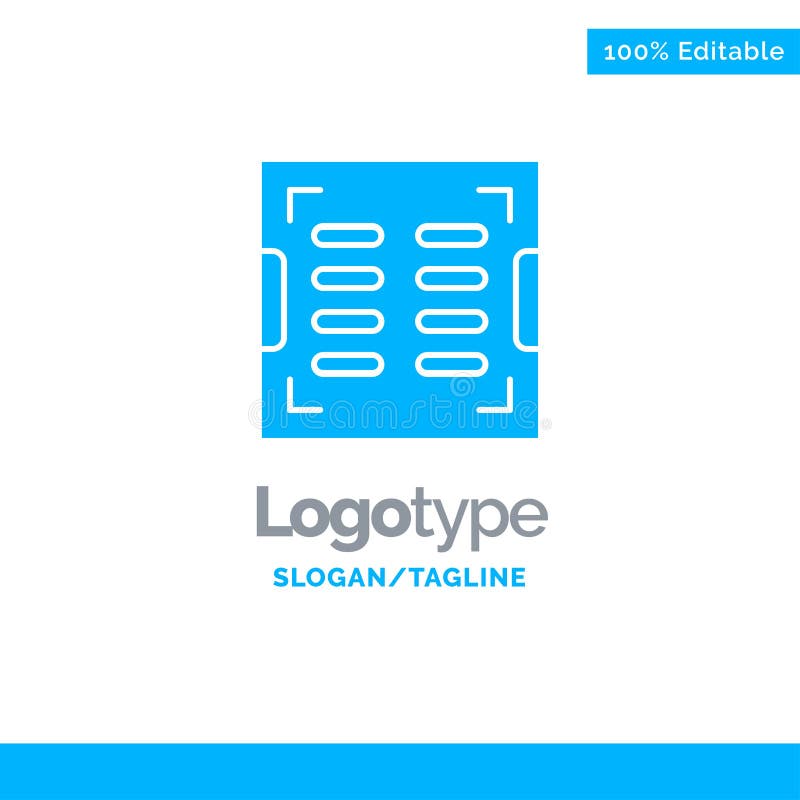 Bathroom, Construction, Drain, Drainage Blue Solid Logo Template. Place ...