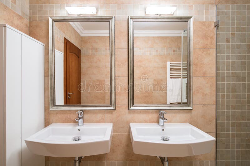 Bathroom for a couple stock photo. Image of splendid - 63274092