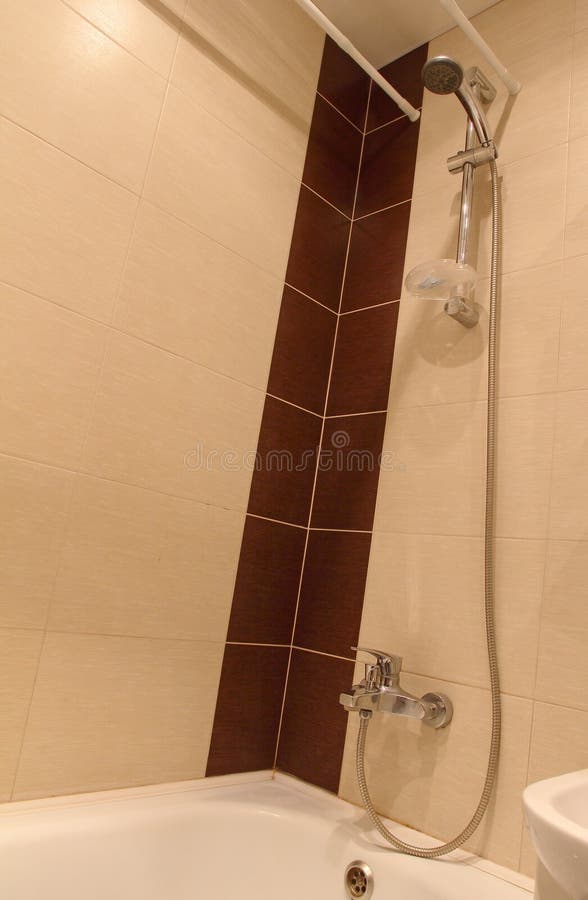 Bathroom Detail with Shower. Stock Photo - Image of bathe, bathroom ...