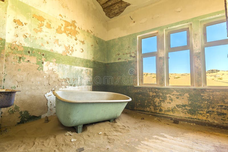 Bathroom Filled with Desert Sand Stock Image - Image of africa, arid ...