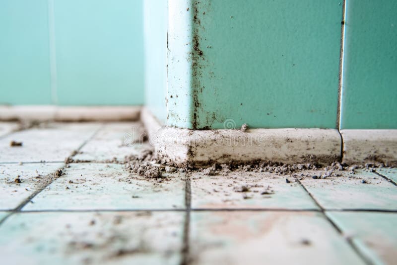 Bathroom Floor with Dirt and Grime, Perfect for Scenes of Neglect or ...