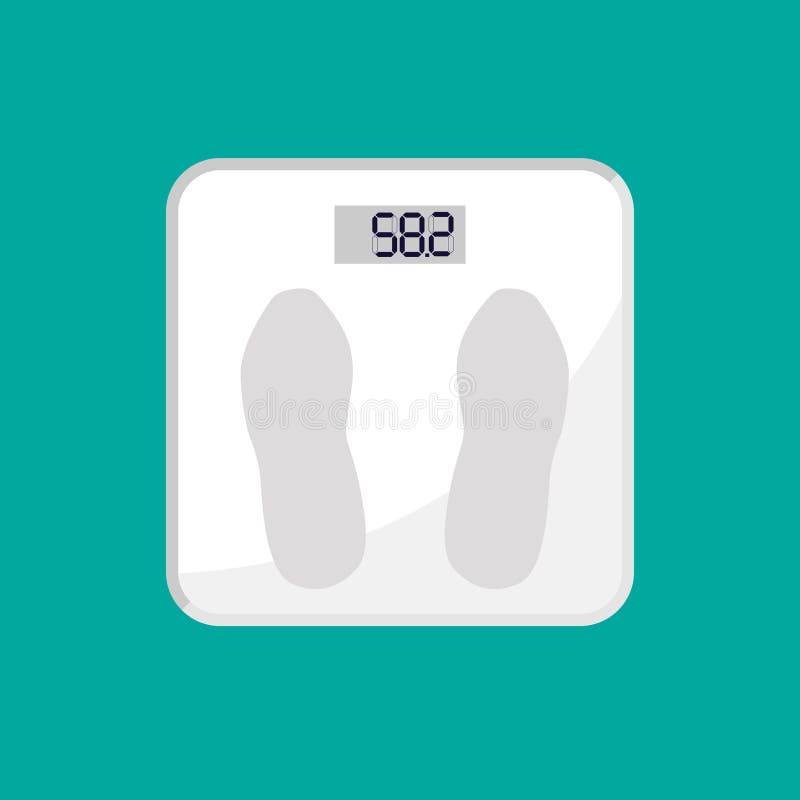 Bathroom Floor Scales Isometric View Isolated On White Background Stock