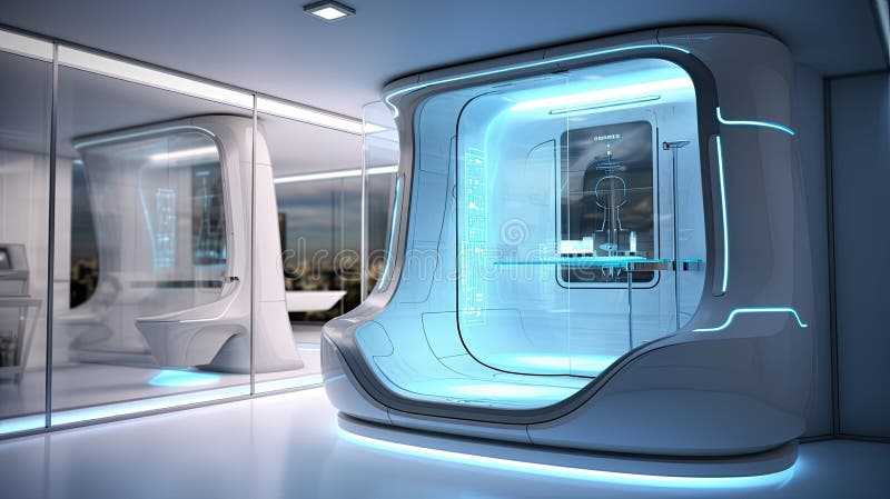 Bathroom future interior stock illustration. Illustration of shower ...