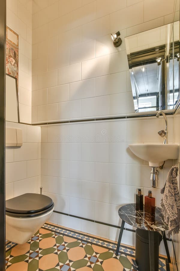 Bathroom with good tile stock photo. Image of good, tile - 379969396