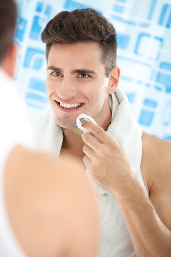 Cosmetic man stock photo. Image of happy, nice, bathroom - 11756562