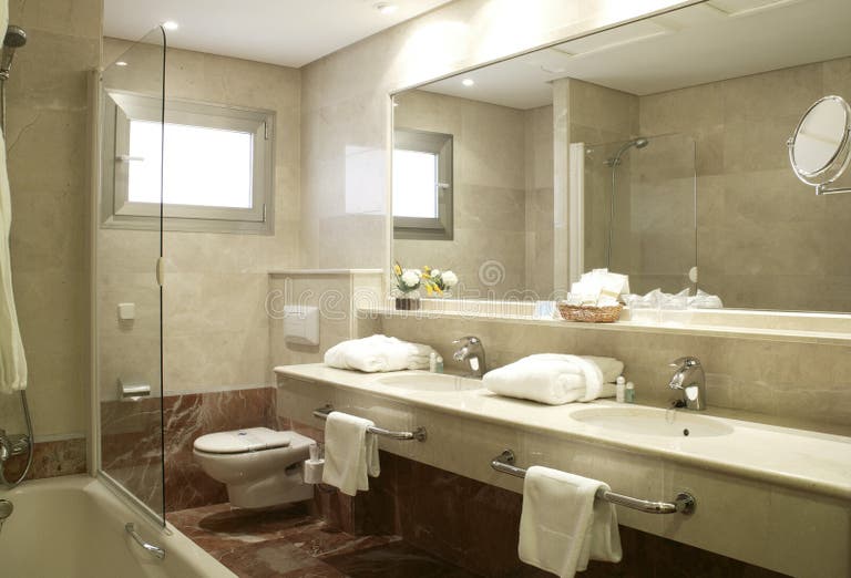Bathroom at Hotel Suite stock photo. Image of white, floor - 31448832