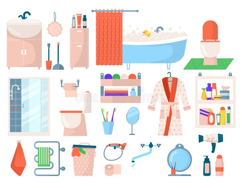 Set Accessories Personal Hygiene Stock Illustrations 453 Set