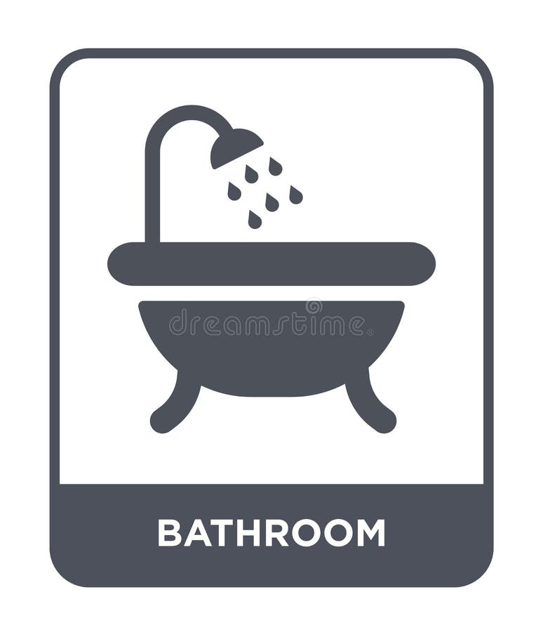 Bathroom Icon in Trendy Design Style. Bathroom Icon Isolated on White ...