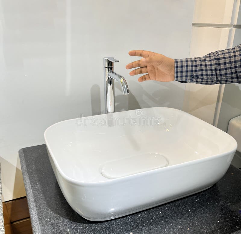 Bathroom Interior Basin or Sink with Modern Interior Design. Stock ...