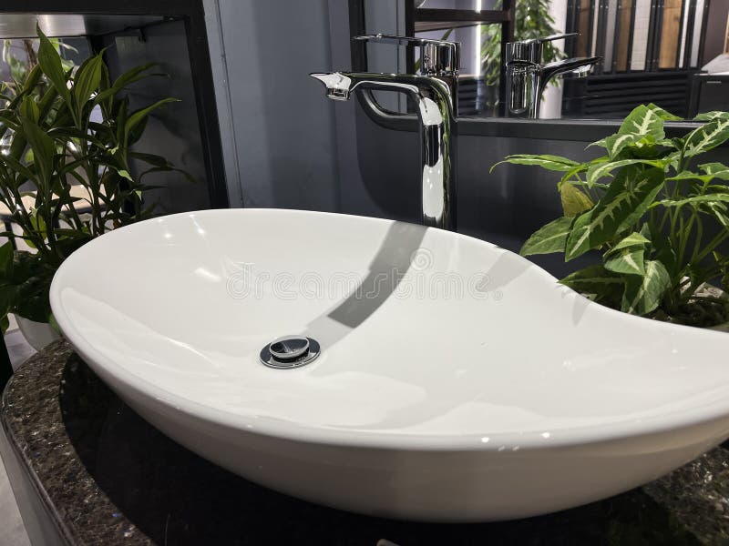 Bathroom Interior Basin or Sink with Modern Interior Design. Stock ...