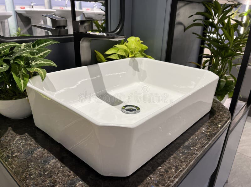 Bathroom Interior Basin or Sink with Modern Interior Design. Stock ...