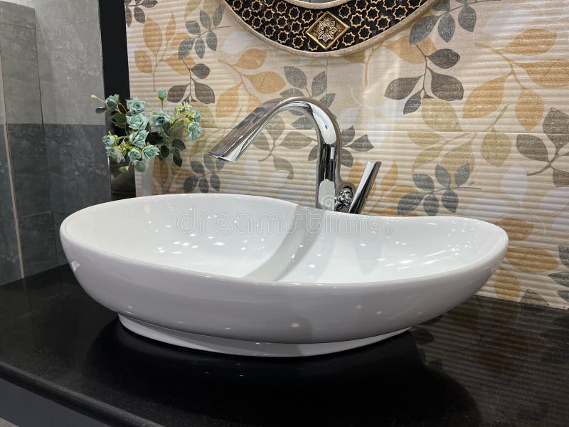 Bathroom Interior Basin or Sink with Modern Interior Design. Stock ...