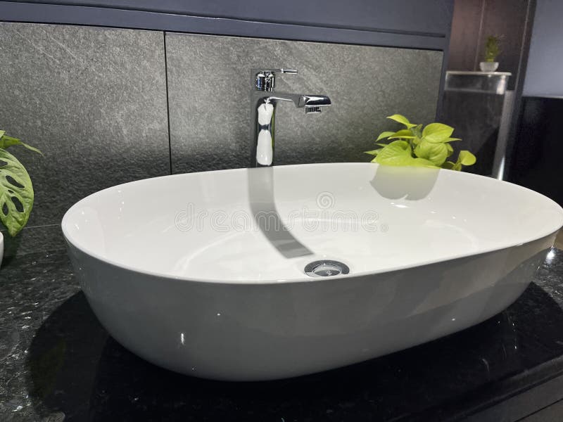 Bathroom Interior Basin or Sink with Modern Interior Design. Stock ...