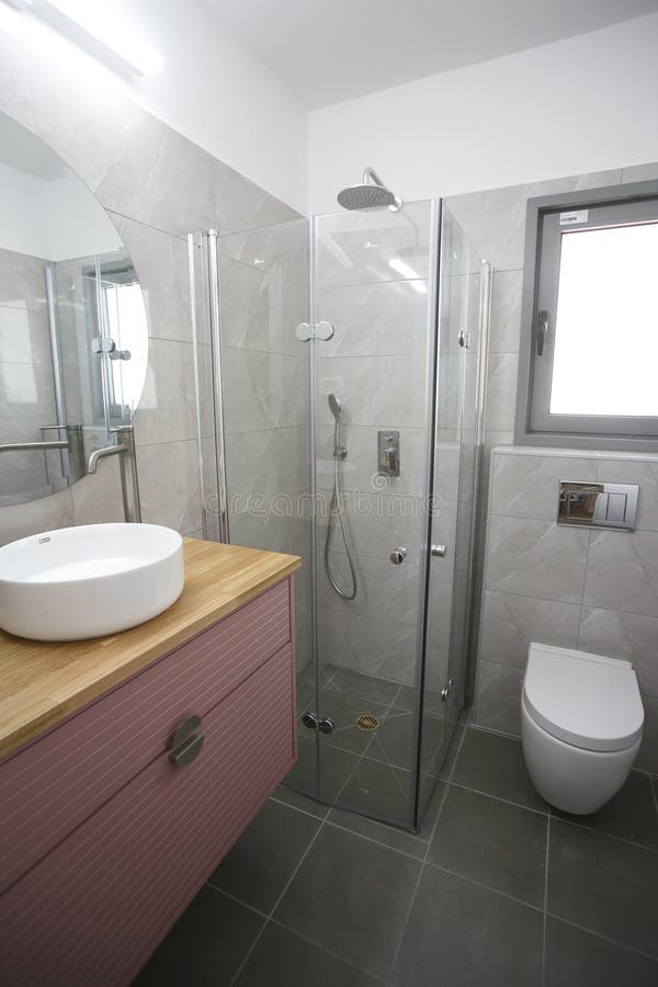 Bathroom interior design stock image. Image of wall - 268606481