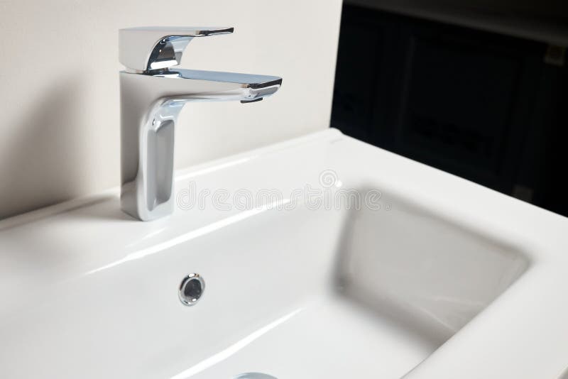 Bathroom Interior Modern Design Sink. Interior of Bathroom with ...