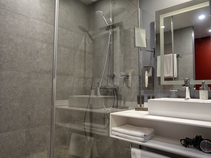 Bathroom, Interior of a Modern Toilet Room. Stock Photo - Image of ...