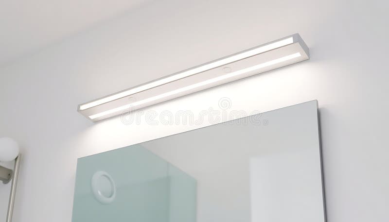 Bathroom Mirror and Light, Modern Vanity Setup and Design Generative AI ...