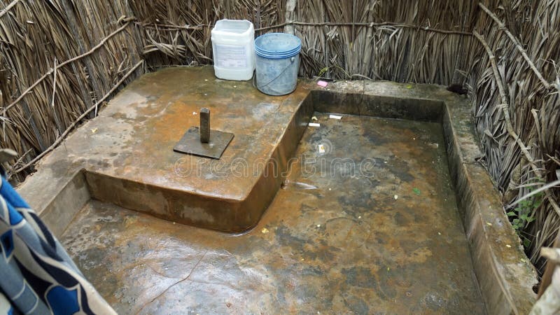 Bathroom in a Poor Village on Zanzibar Stock Photo - Image of bath ...