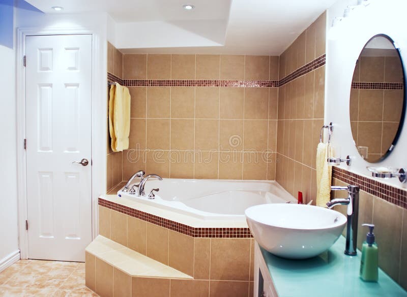 Bathroom inside stock image. Image of glass, hygiene, architecture ...