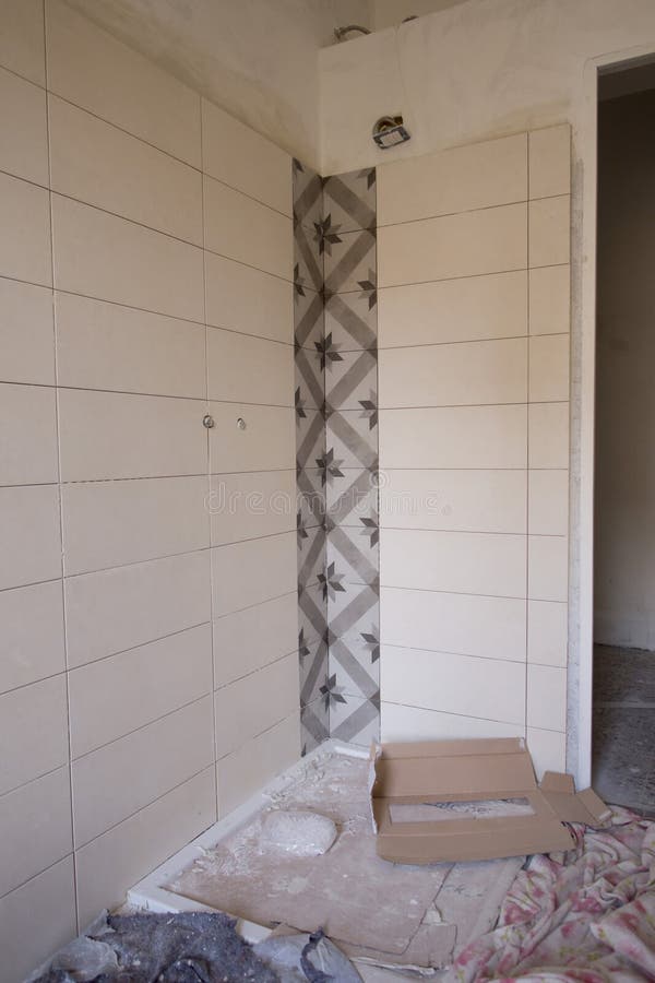 Bathroom renovation stock image. Image of cement, pave - 64400347