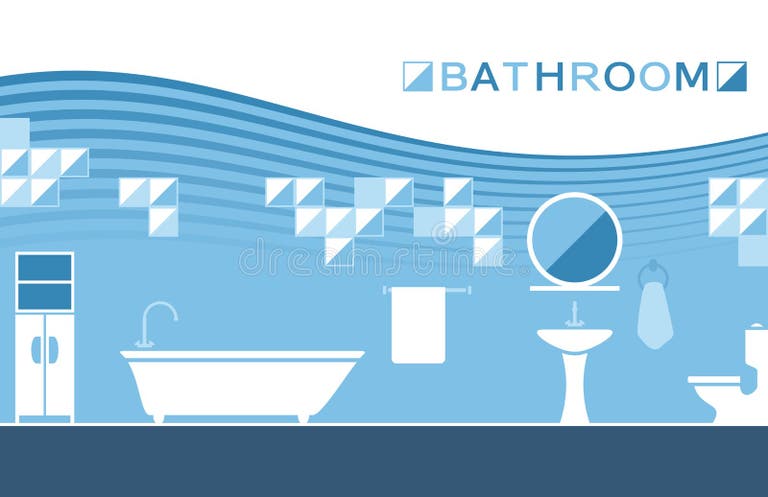 Bathroom sanitary ware stock vector. Illustration of element - 61607723