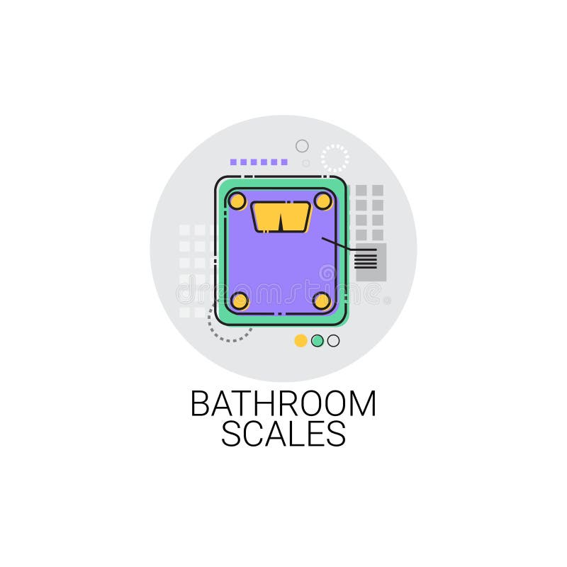 Bathroom Scale Home Weight Control Icon Stock Vector - Illustration of ...