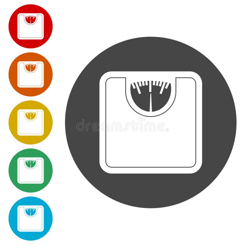 Bathroom Scale, Vector Bathroom Scale Icon Stock Vector - Illustration ...