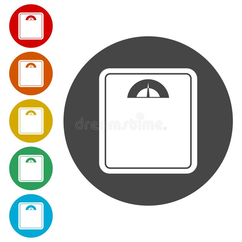 Bathroom Scale, Vector Bathroom Scale Icon Stock Vector - Illustration ...