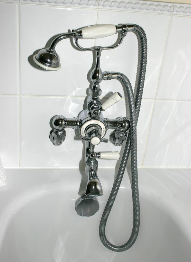 Bathroom shower taps stock photo. Image of taps, fawcett - 48850