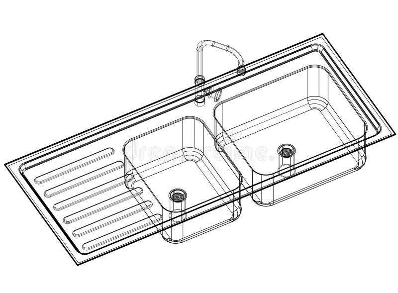 Blueprint Bathroom Fixtures Stock Vector - Illustration of illustration ...