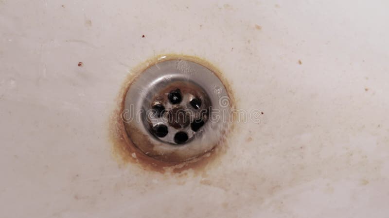 Bathroom Sink Dirty Drain Water Scale Stock Video - Video of hygiene ...