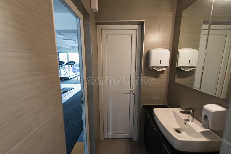Bathroom Sink in a Gym stock photo. Image of affluence - 173277054