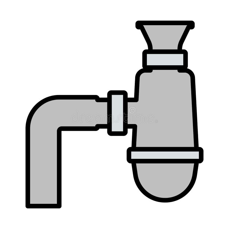 Bathroom Siphon Icon stock vector. Illustration of connection - 248183156