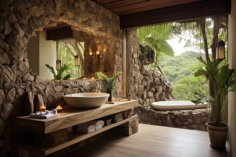 Bathroom with Smooth Surfaces and Minimal Design Details, Embodying a ...