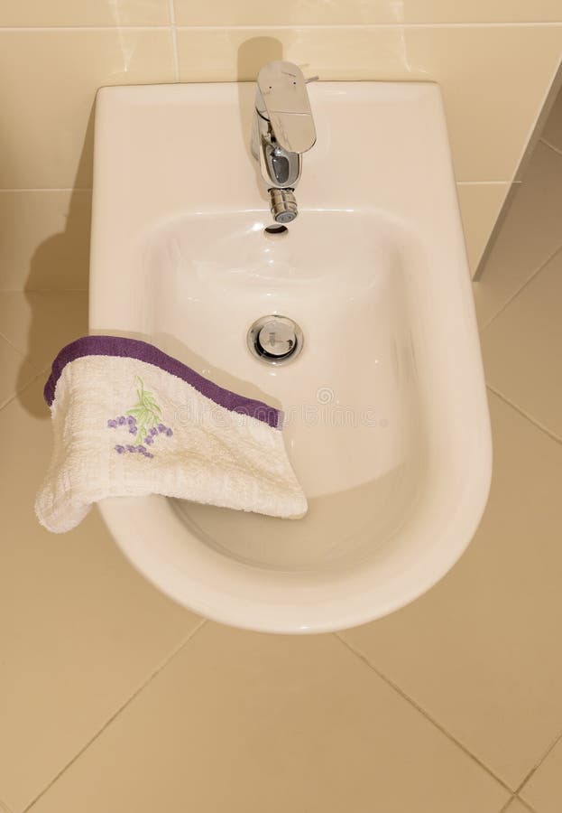 Bathroom Toilet Bowl Top Down Stock Image - Image of bidet, white ...