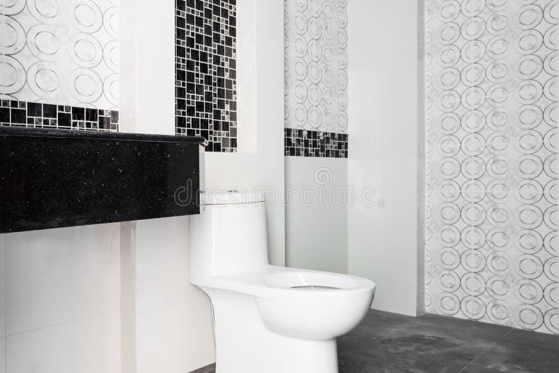 Bathroom White Sanitary Ware Stock Photo - Image of modern ...