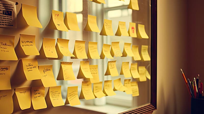 Bathroom Yellow Post it Notes Stock Illustration - Illustration of ...