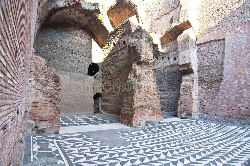 Baths of Caracalla in Rome, Italy Stock Photo - Image of historic ...