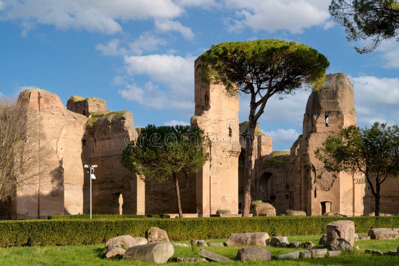 The Baths of Caracalla (Terme Di Caracalla) in Rome, Stock Image ...